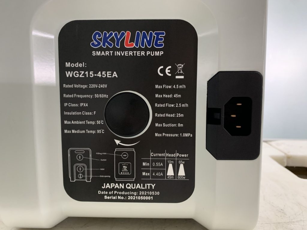 Máy bơm tăng áp biến tần SKYLINE WGZ15-45EA (600W)